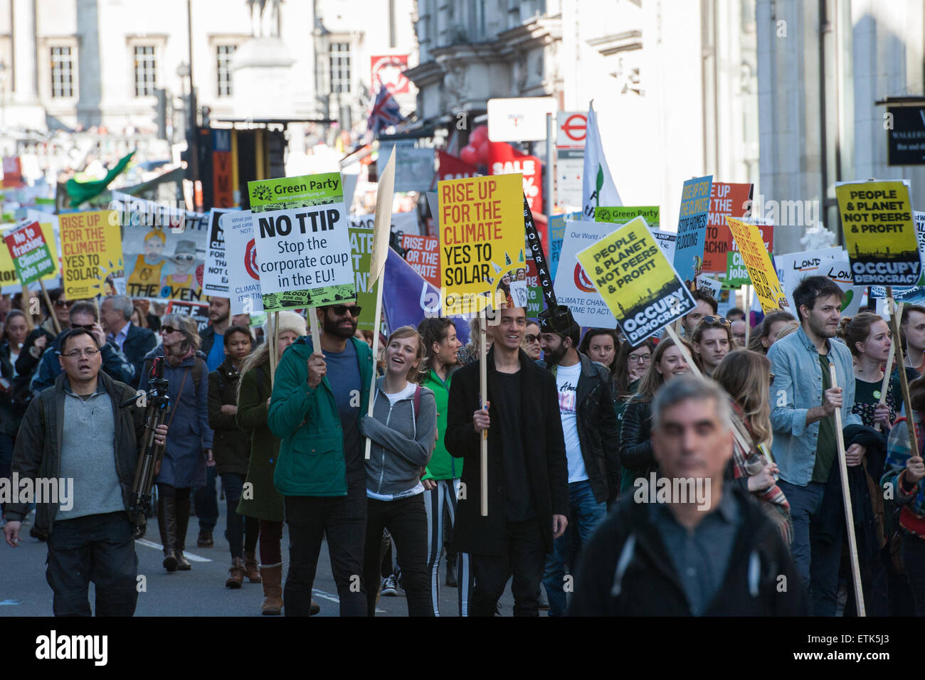 Tens of thousands attend the The People’s Climate March in London. The ...