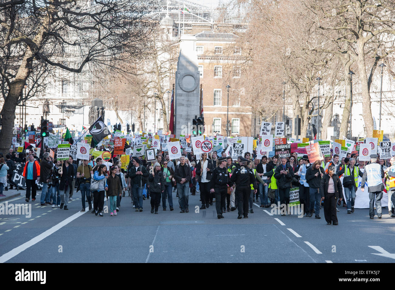 Tens of thousands attend the The People’s Climate March in London. The ...