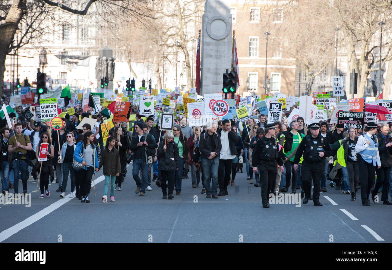 Tens of thousands attend the The People’s Climate March in London. The ...