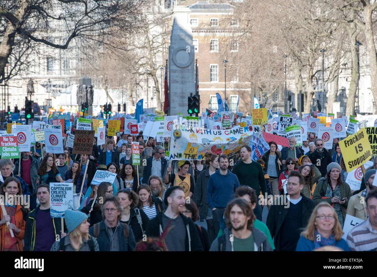 Tens of thousands attend the The People’s Climate March in London. The ...