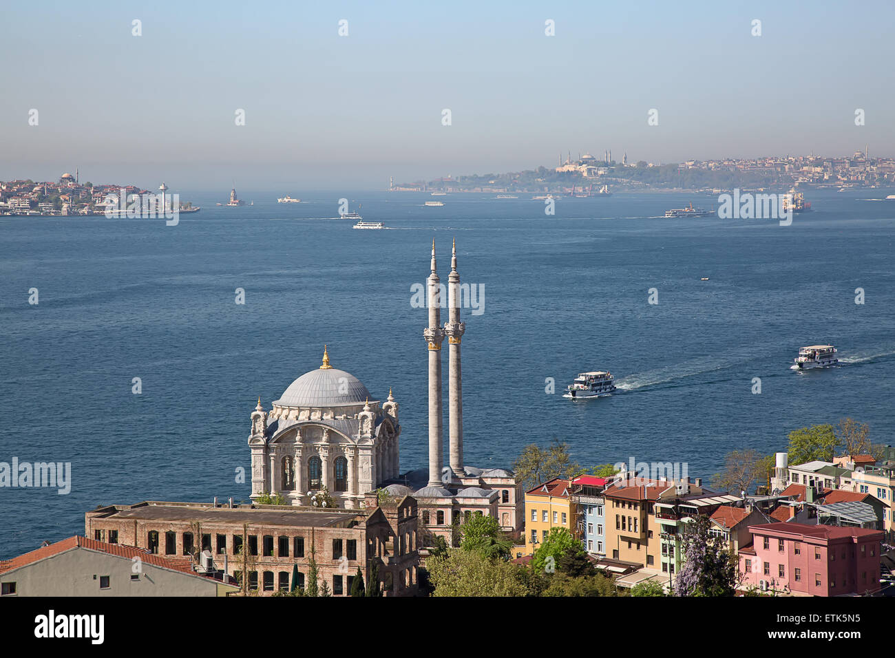 Famous "Ortakoy mosque" near Bosphorus bridge in Istanbul Stock Photo ...