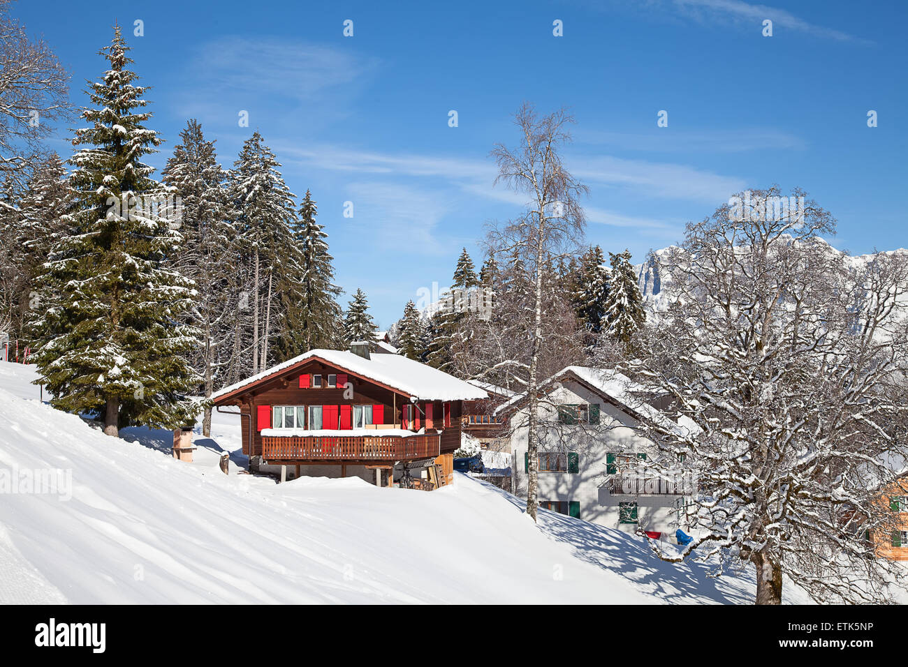 Winter in the swiss alps, Switzerland Stock Photo - Alamy