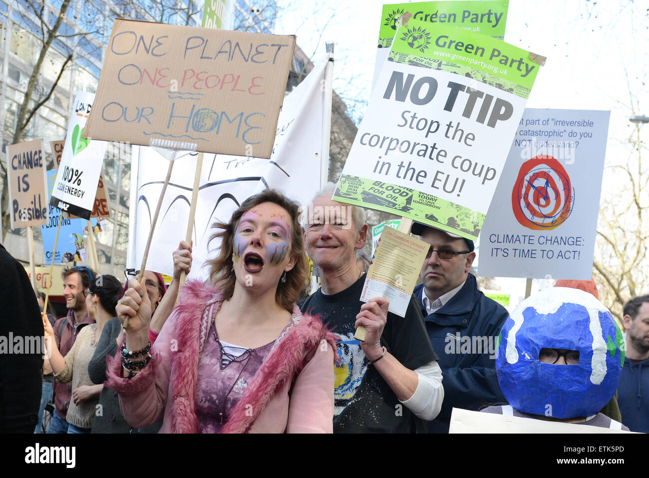 Tens of thousands attend the The People’s Climate March in London. The ...