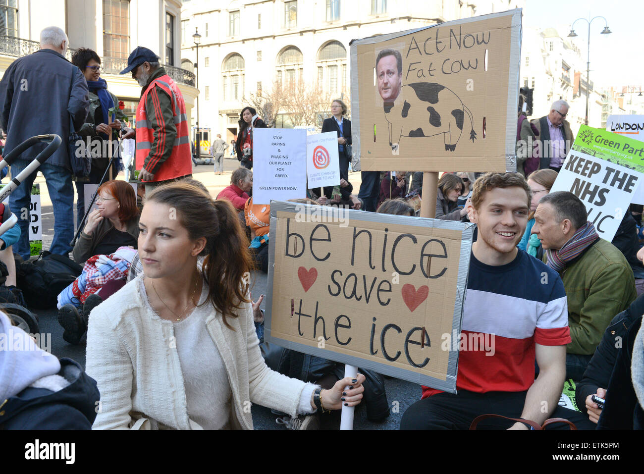 Tens of thousands attend the The People’s Climate March in London. The ...