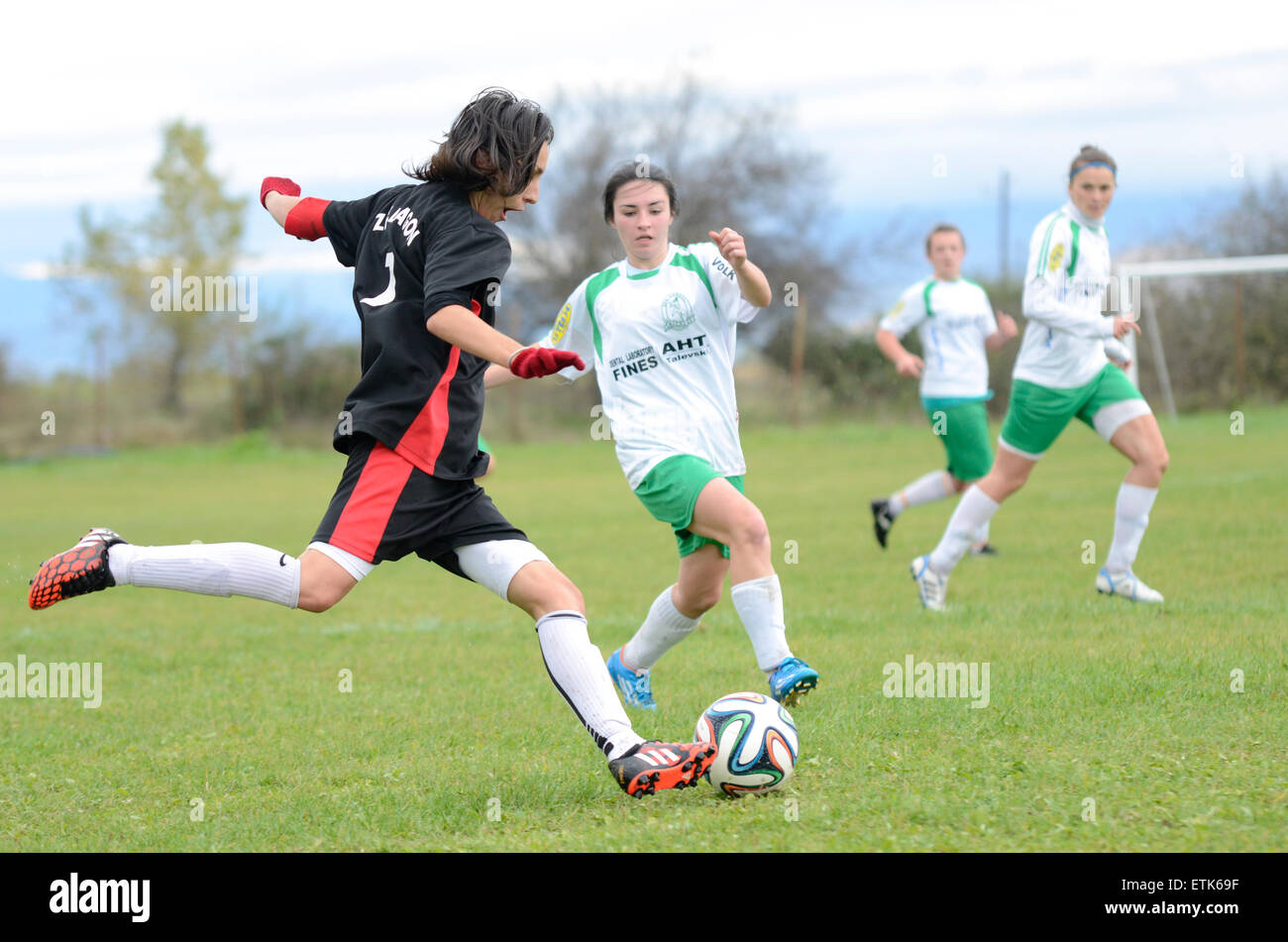 Football match, women Stock Photo - Alamy
