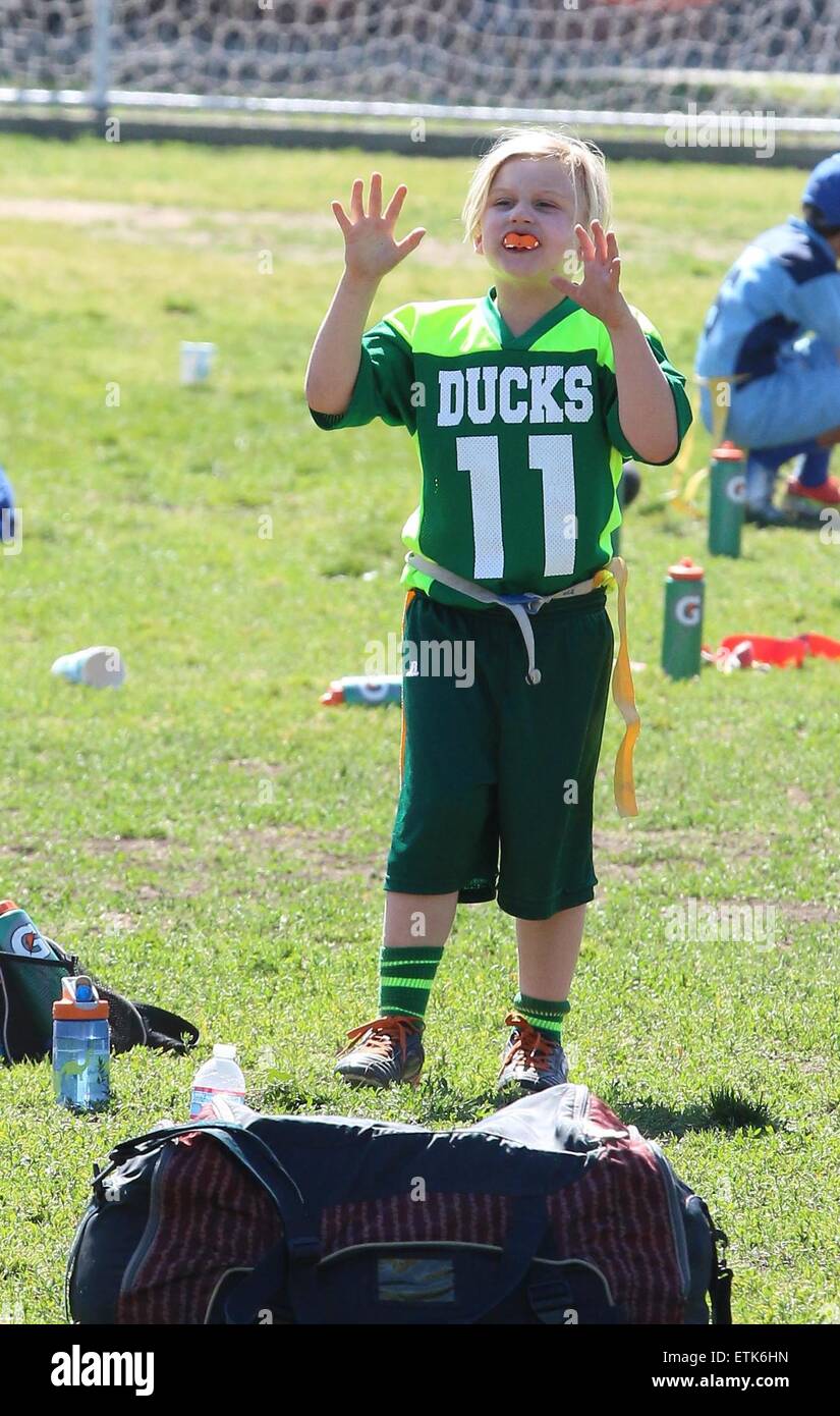 Gwen Stefani was seeing taking the boys to the soccer game at Beaman ...