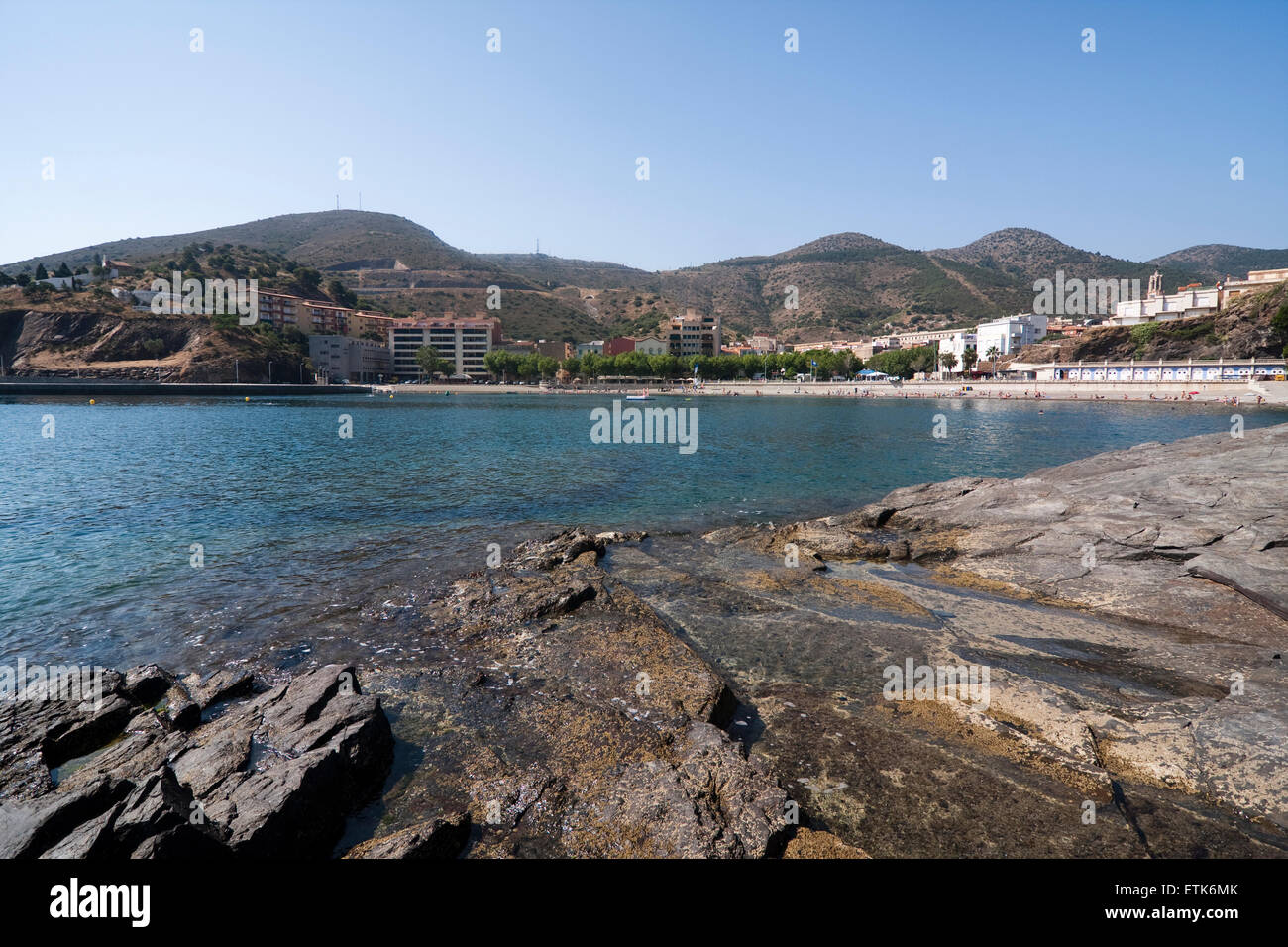 Portbou bay. Portbou Stock Photo - Alamy