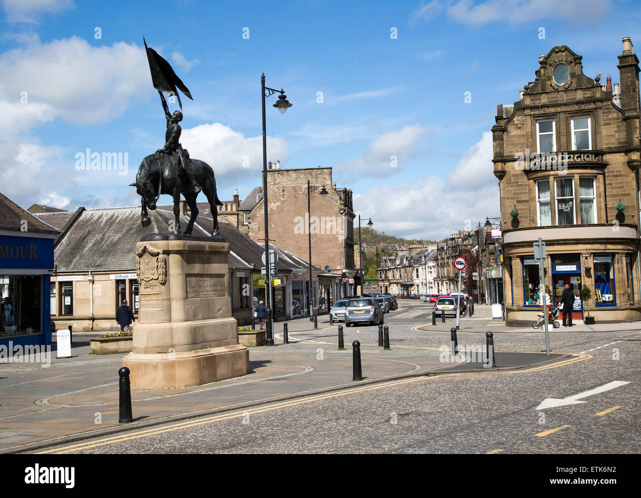1514 Memorial statue, Hawick, Roxburghshire, Scotland, UK Stock Photo ...
