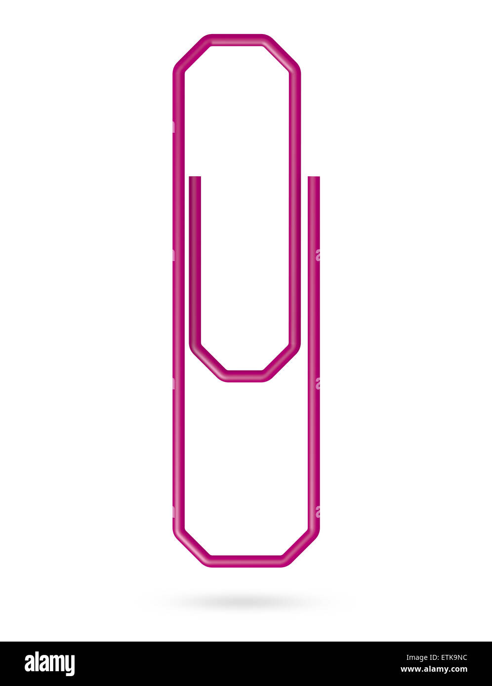 3D rendering of the paperclip Stock Photo - Alamy