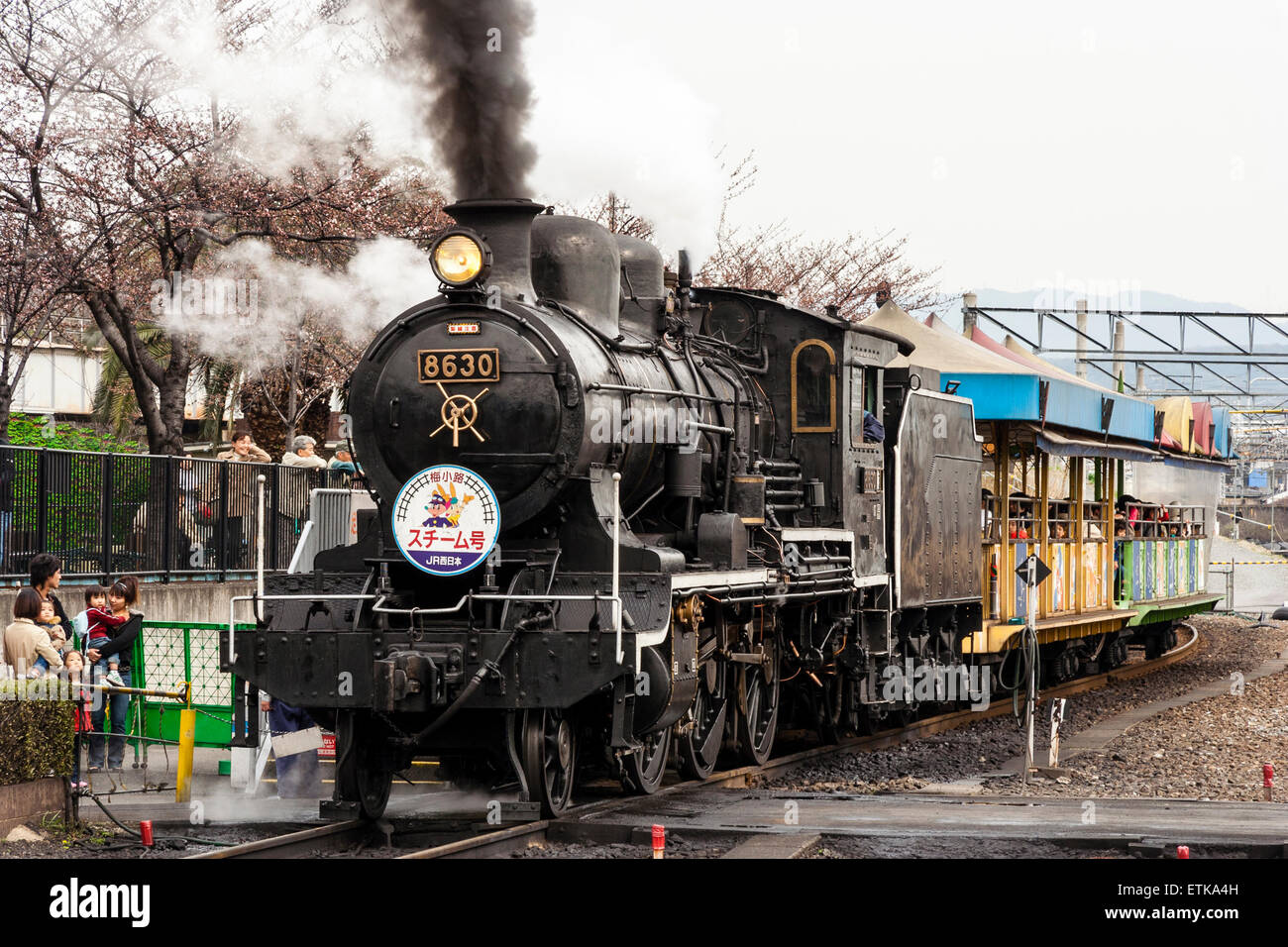 Japan, Kyoto, the Umekoji Steam Locomotive Museum. A Model 8620 (8630 ...