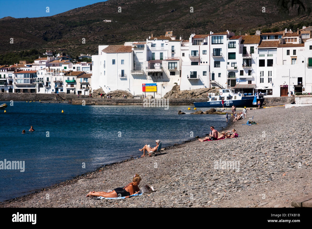 Es Portal beach o Gran beach, Cadaqués Stock Photo - Alamy