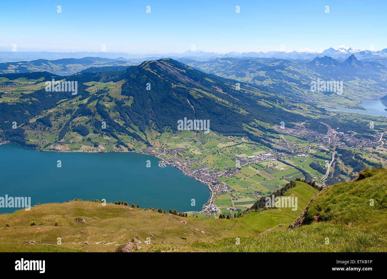Scenic hiking trail rigi mountain hi-res stock photography and images ...