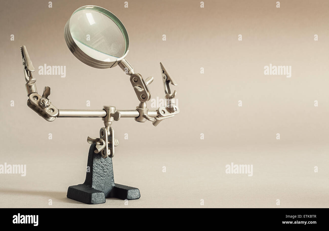 Details of an old metal tool, most used for soldering and similar ...