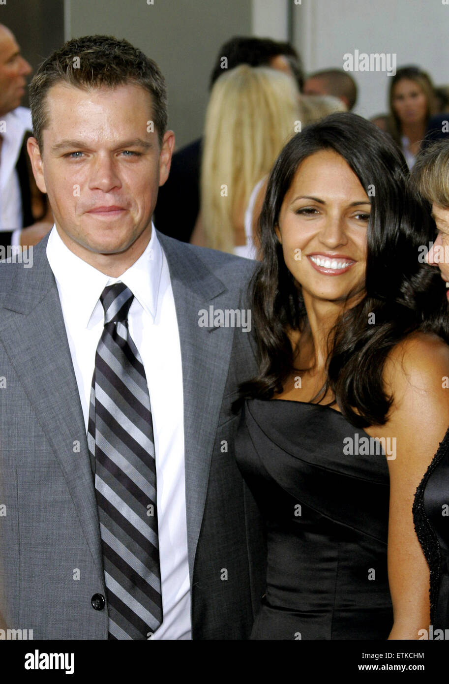 Matt Damon and Luciana Damon Stock Photo - Alamy
