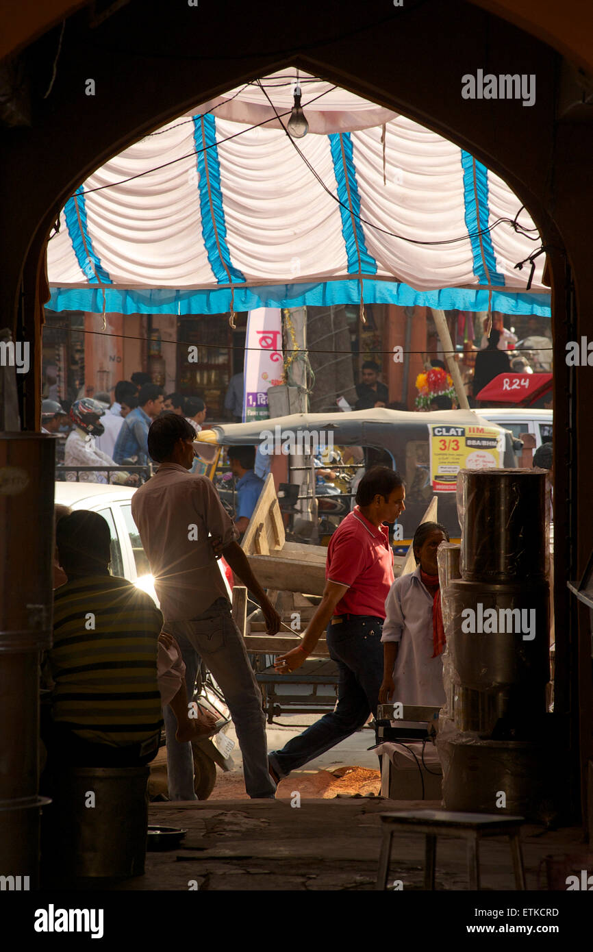 India rajasthan jaipur bazaar market hi-res stock photography and ...