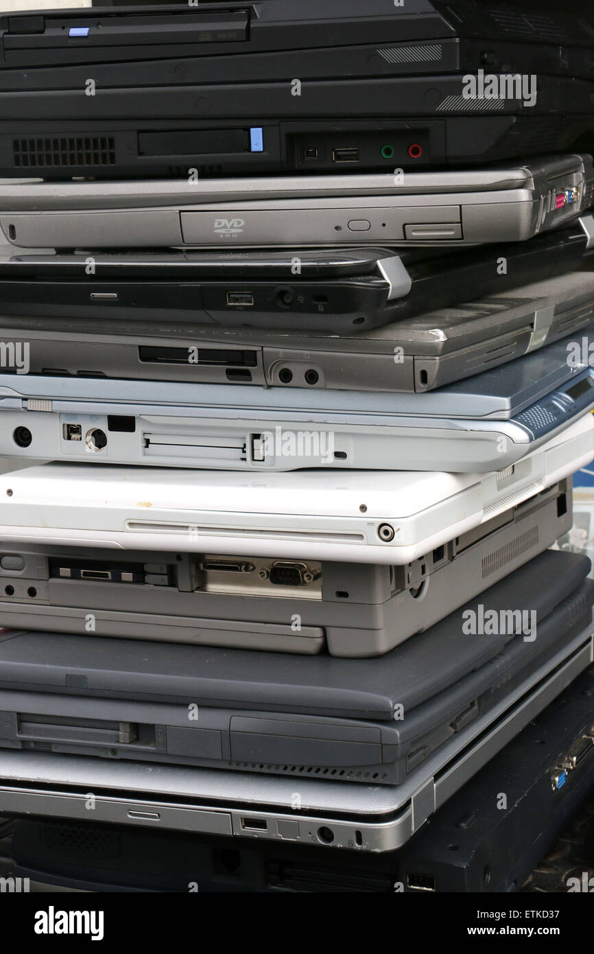 Old outdated electronics recycling Ohio monitor printer laptop computer ...