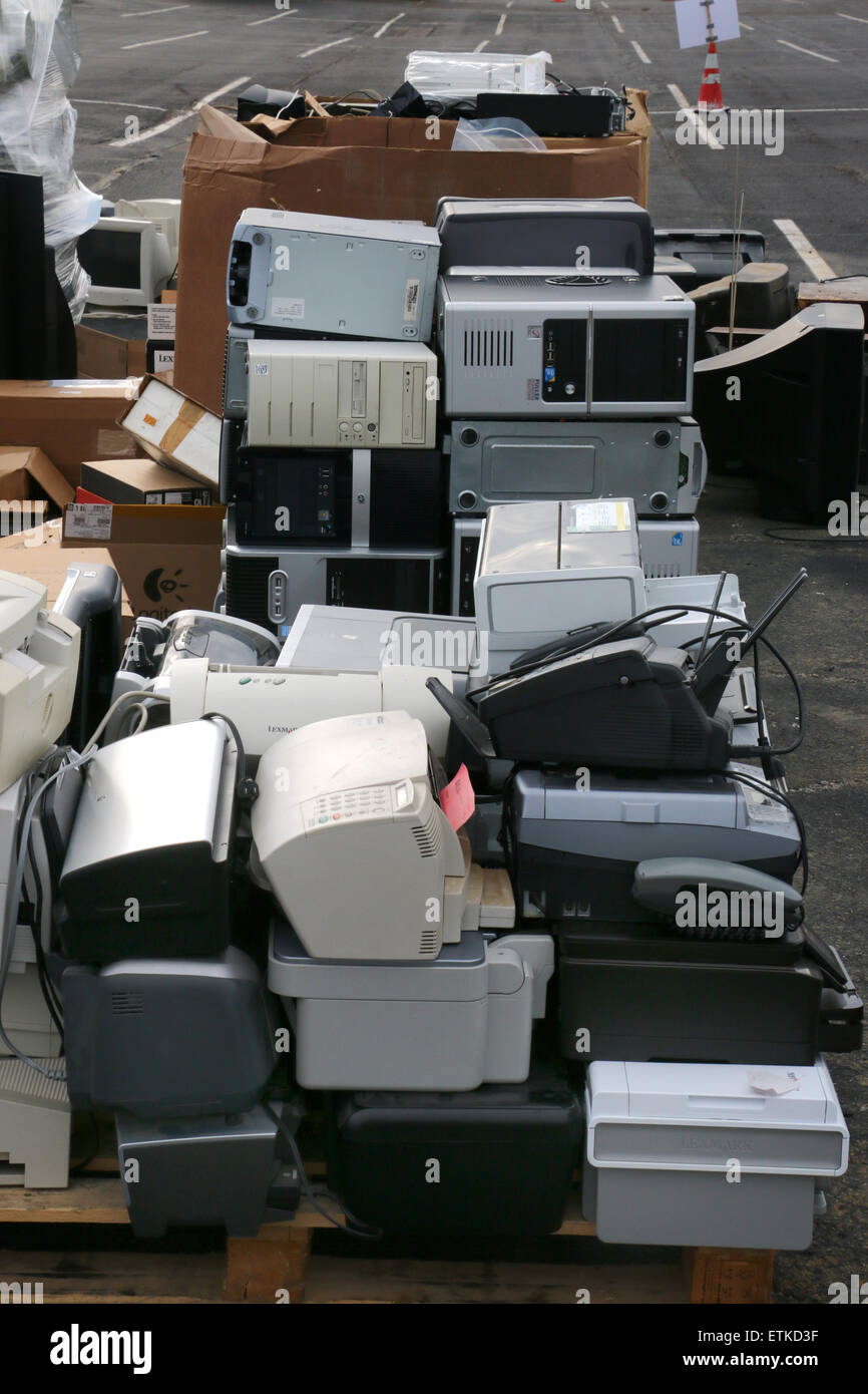 Old outdated electronics recycling Ohio monitor printer laptop computer ...