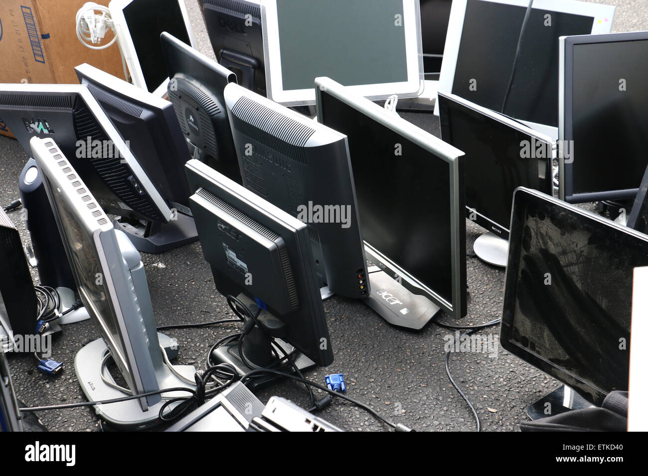 Old outdated electronics recycling Ohio monitor printer laptop computer ...