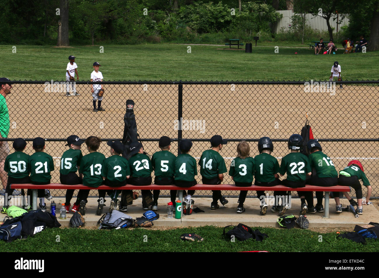 Little League baseball game Ohio Stock Photo - Alamy