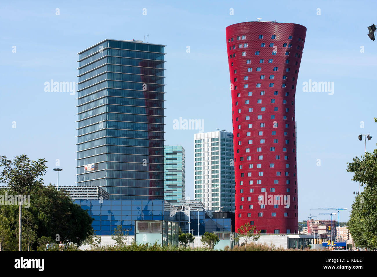 Hotel Porta Fira. Architect: Toyo Ito. L'Hospitalet Stock Photo - Alamy