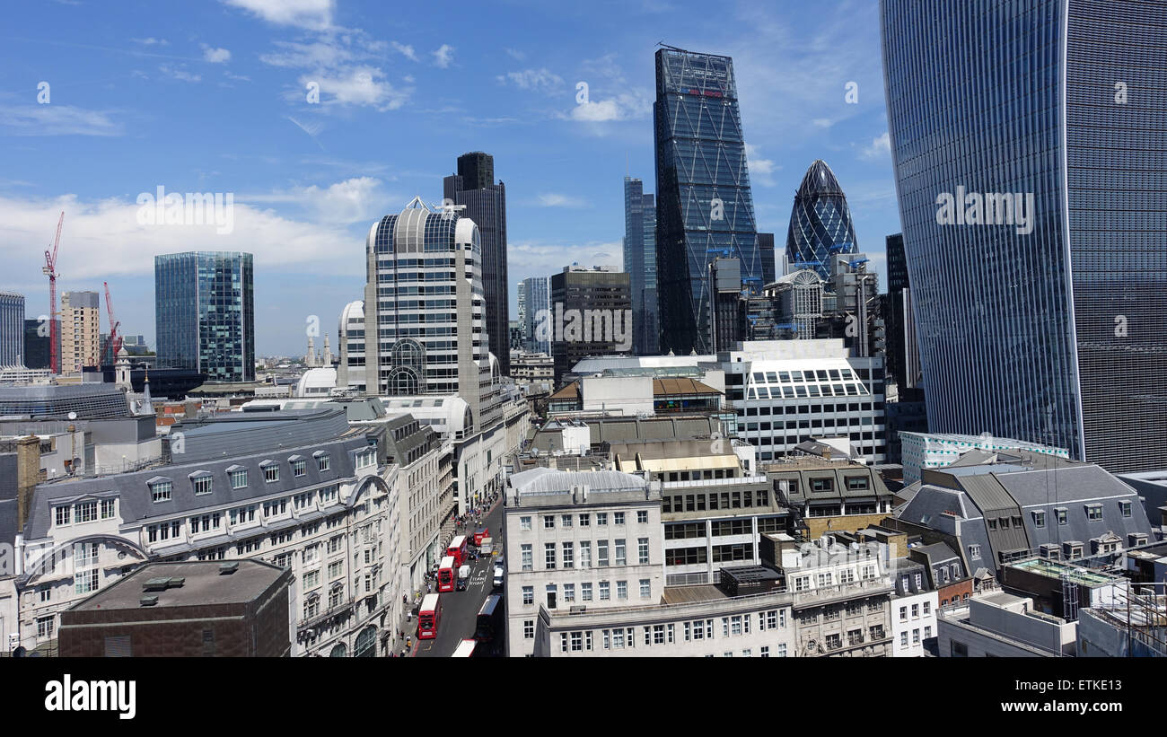 View from the Monument memorial London England Stock Photo - Alamy