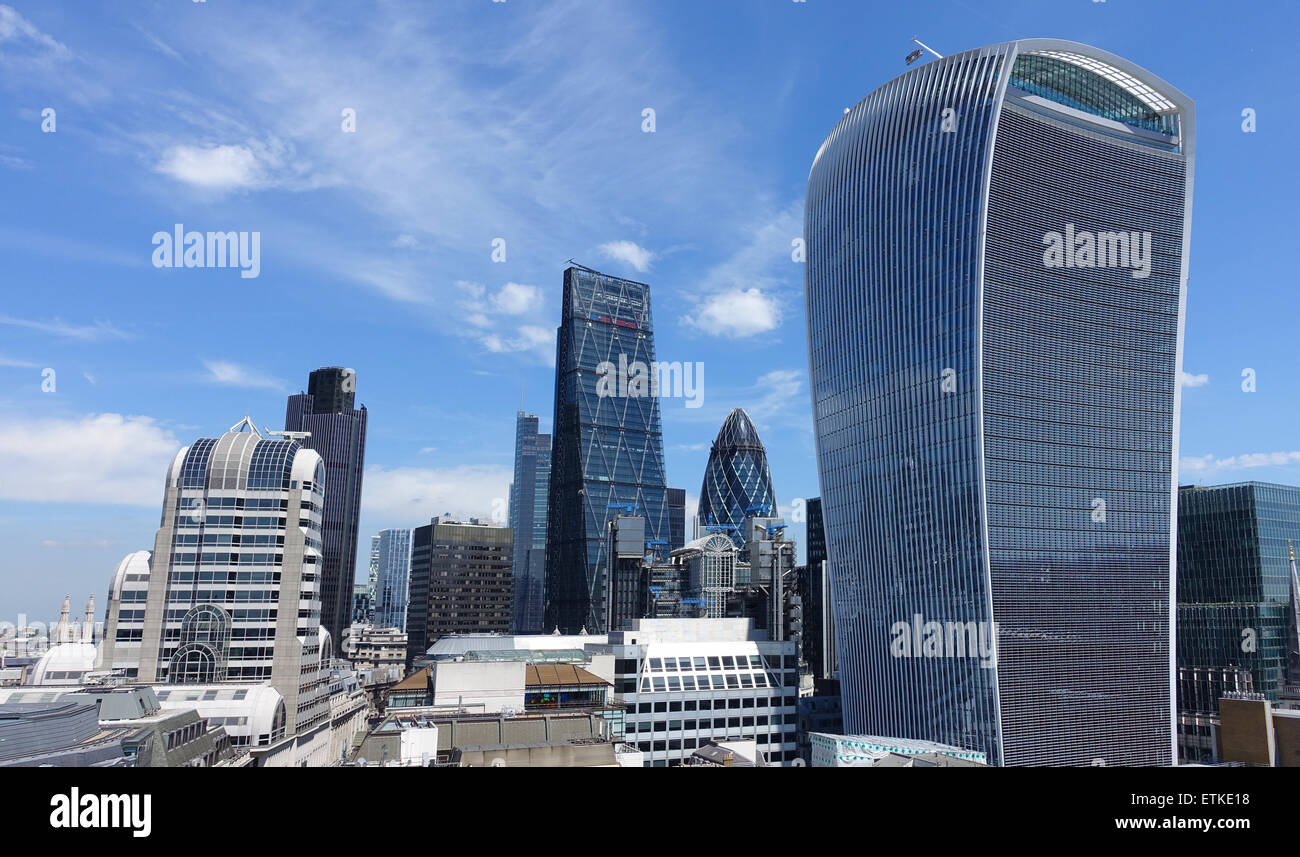 View from the Monument memorial London England Stock Photo - Alamy