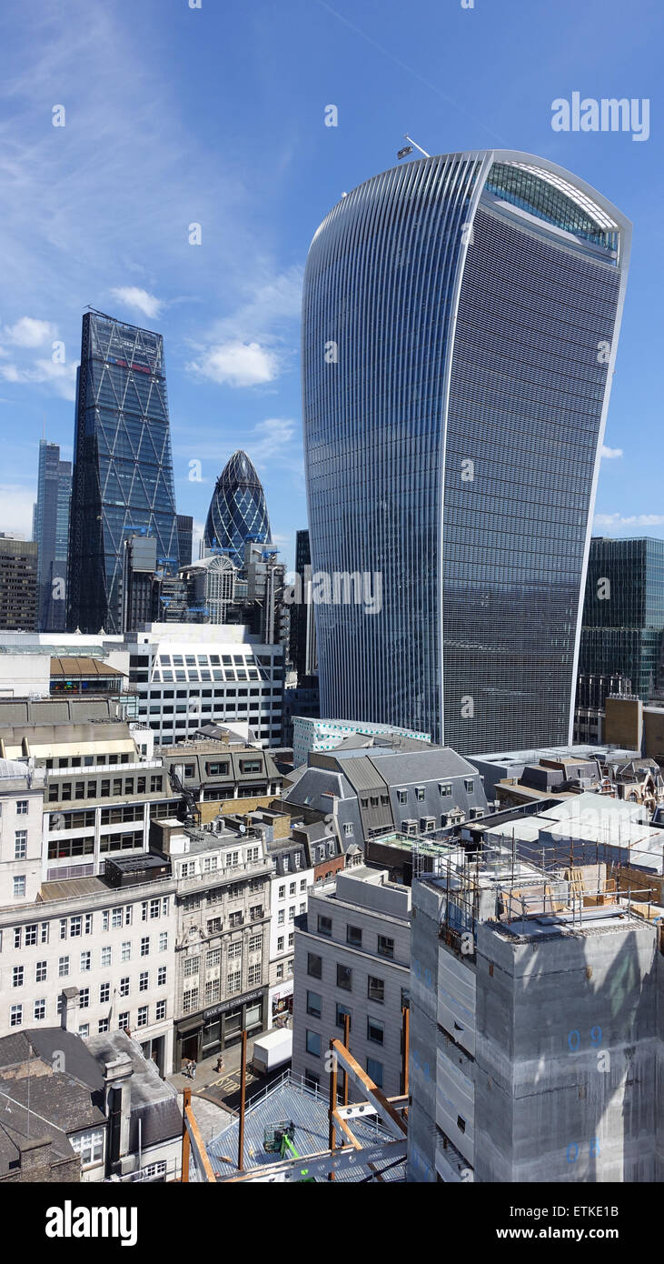 View from the Monument memorial London England Stock Photo - Alamy