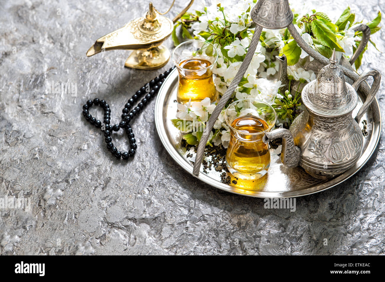 Ramadan mubarak tea flowers hi-res stock photography and images - Alamy