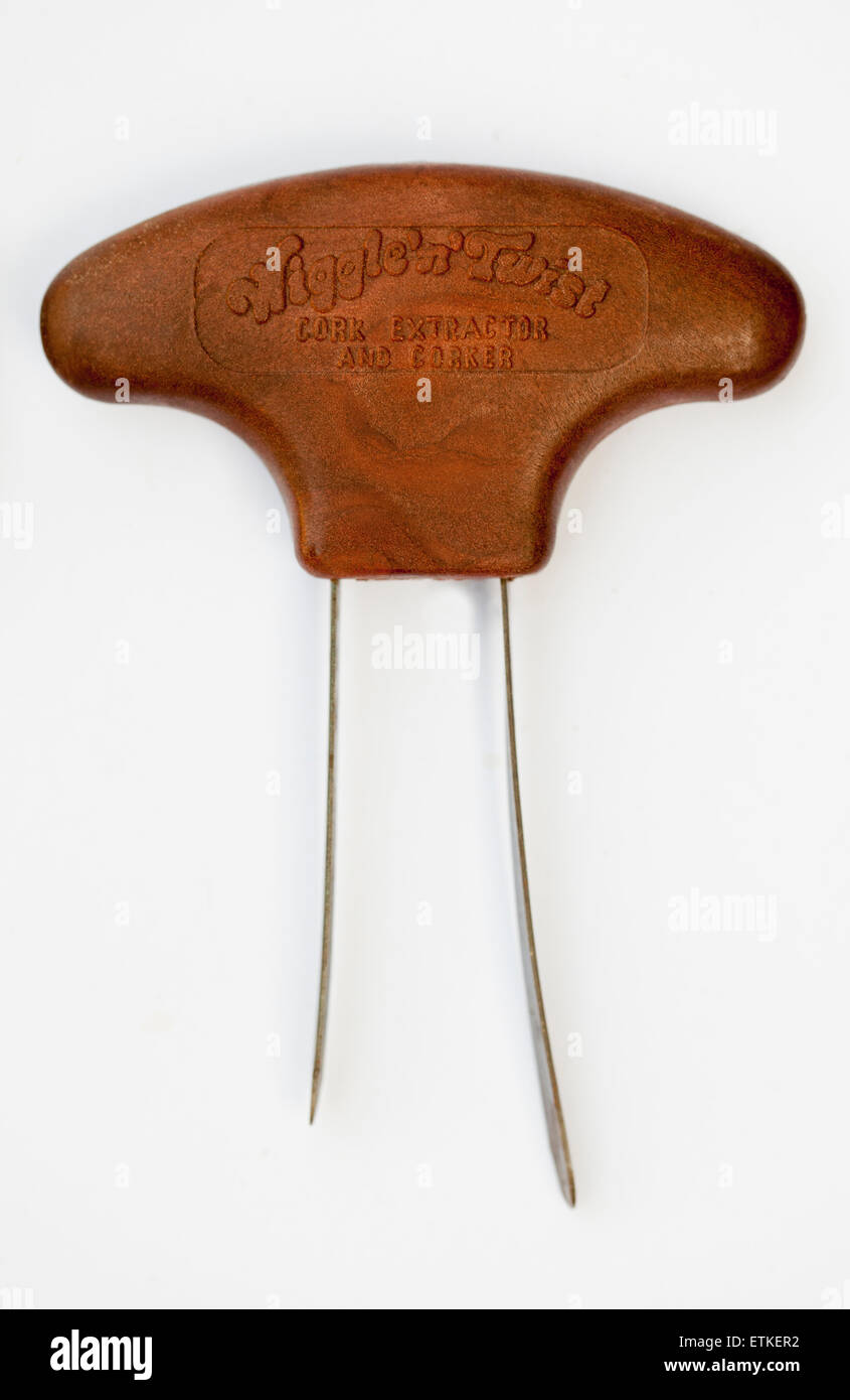 Vintage Wiggle and Twist Cork Extractor and Corker Stock Photo - Alamy
