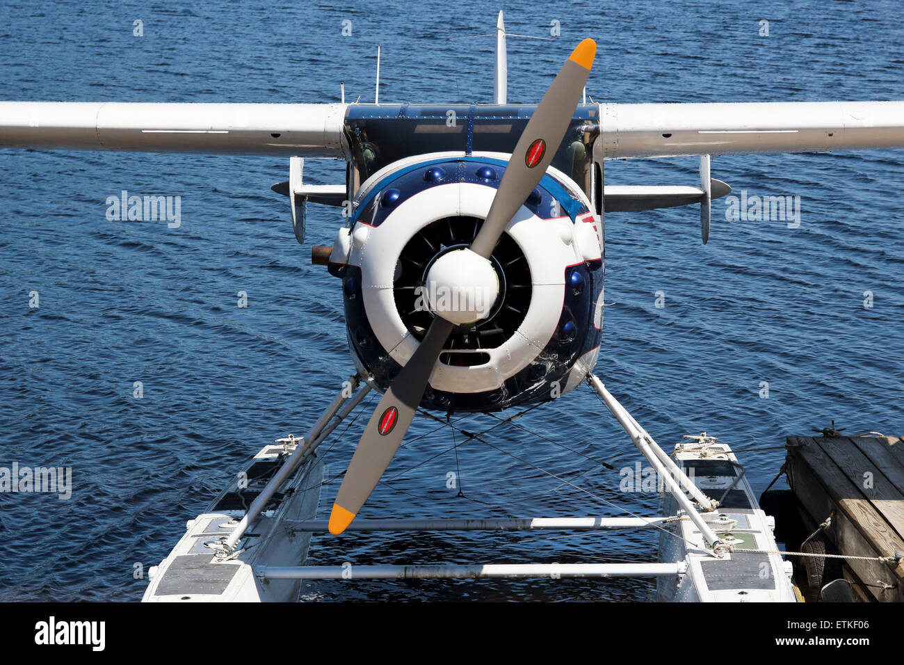 Cessna 195 float plane seaplane Stock Photo - Alamy