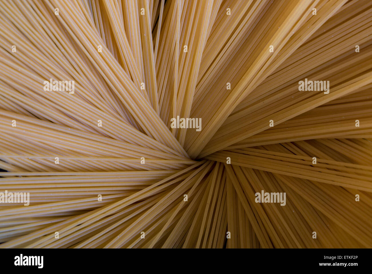 Close up view of spaghetti forming a center design shape Stock Photo ...
