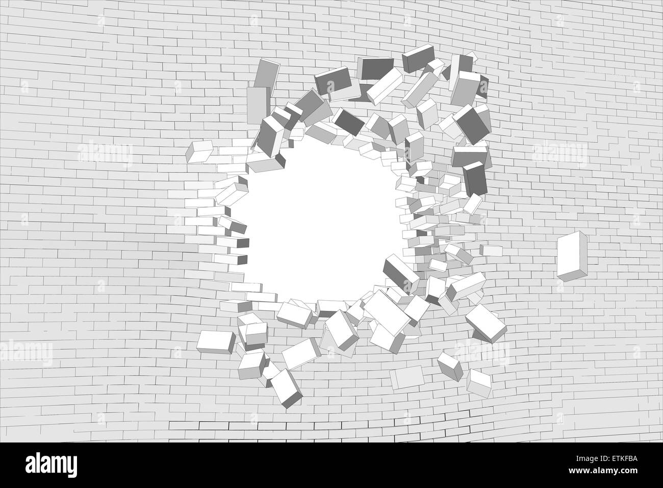 Break the wall Black and White Stock Photos & Images - Alamy