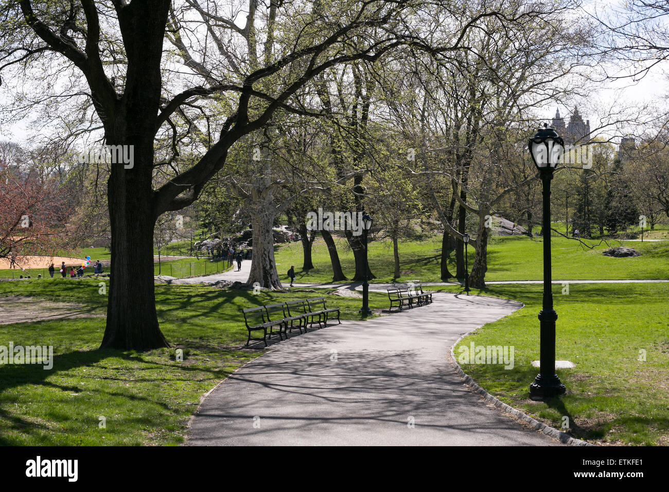 A windy path in Central Park, New York City Stock Photo - Alamy