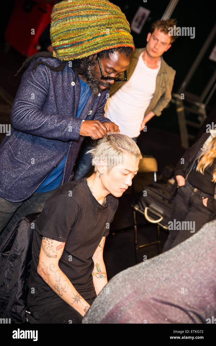 The Old Sorting Office, London UK.14th June 2015. Maharishi catwalk at ...