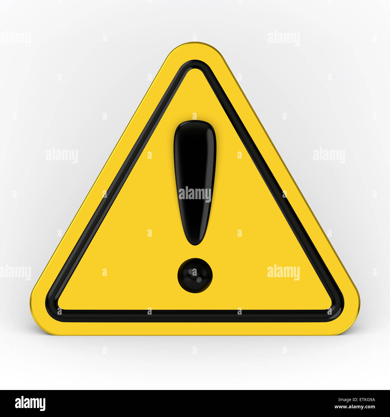 3D rendering of the warning sign Stock Photo - Alamy