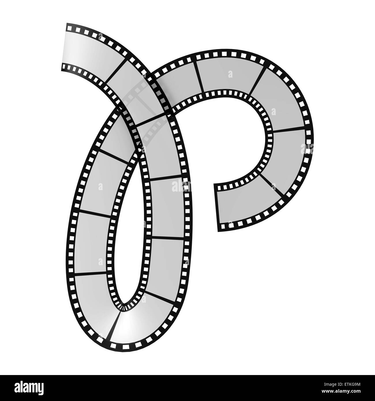 Illustration of the film strip alphabet letter Stock Photo - Alamy