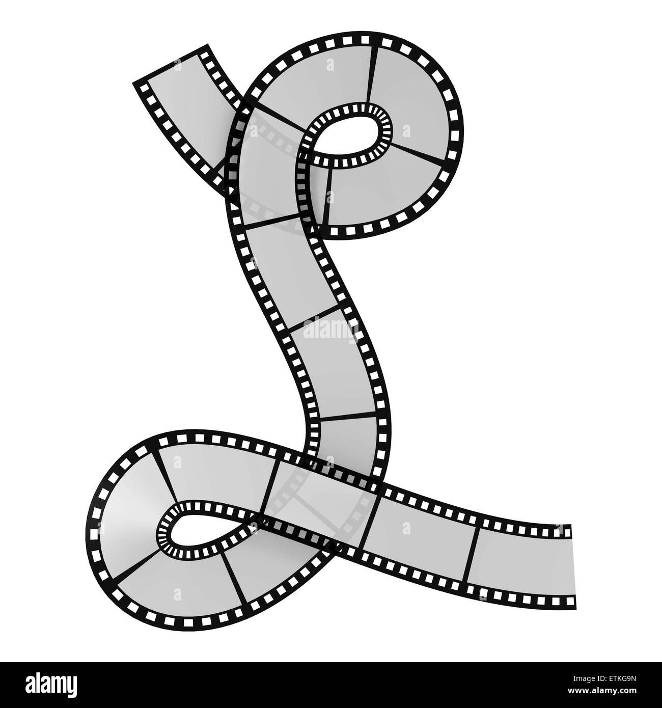 Illustration of the film strip alphabet letter Stock Photo - Alamy