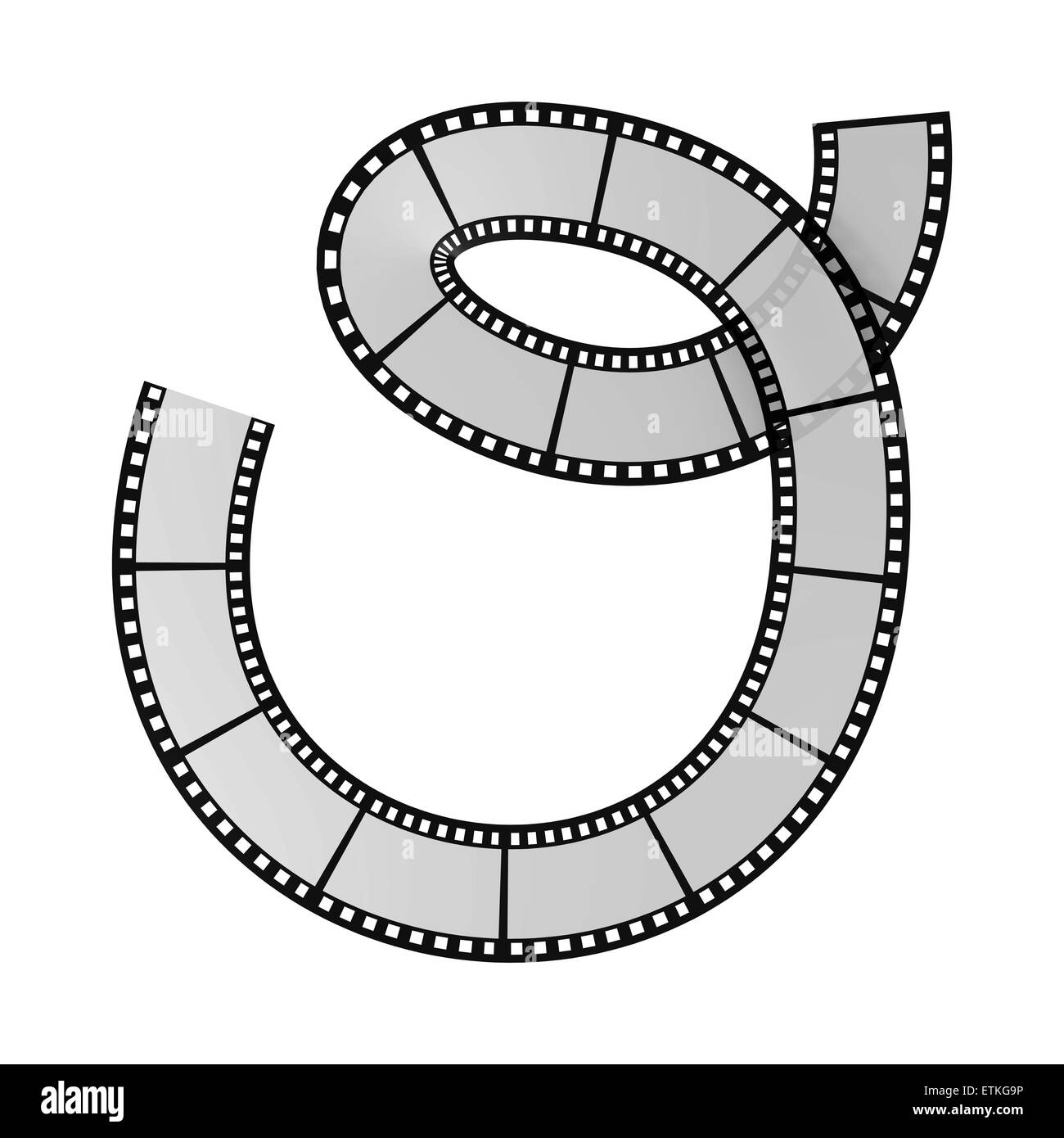 Illustration of the film strip alphabet letter Stock Photo - Alamy
