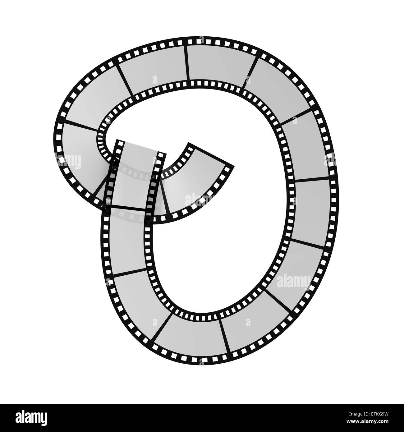 Illustration of the film strip alphabet letter Stock Photo - Alamy