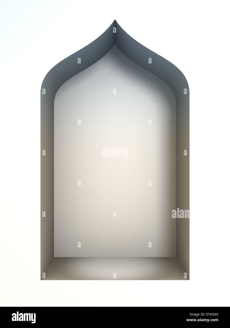 3D rendering of the wall niche Stock Photo - Alamy