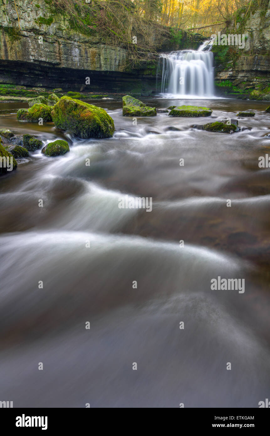 Cauldron Falls in West Burton, Yorkshire Stock Photo - Alamy