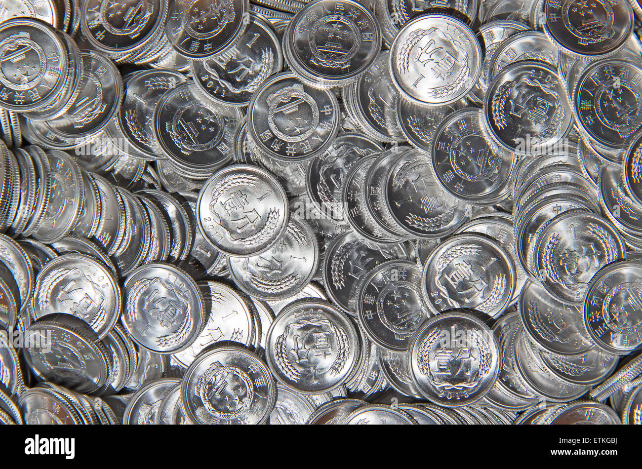 Huge pile of the China coins Stock Photo - Alamy