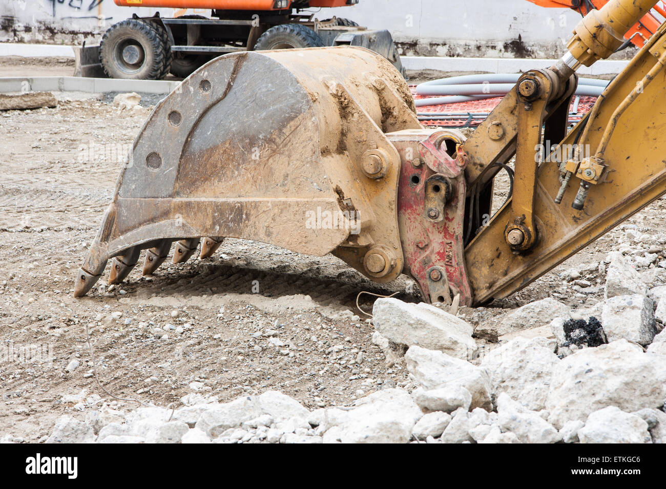 detail of an excavator, crawler and shovel Stock Photo - Alamy