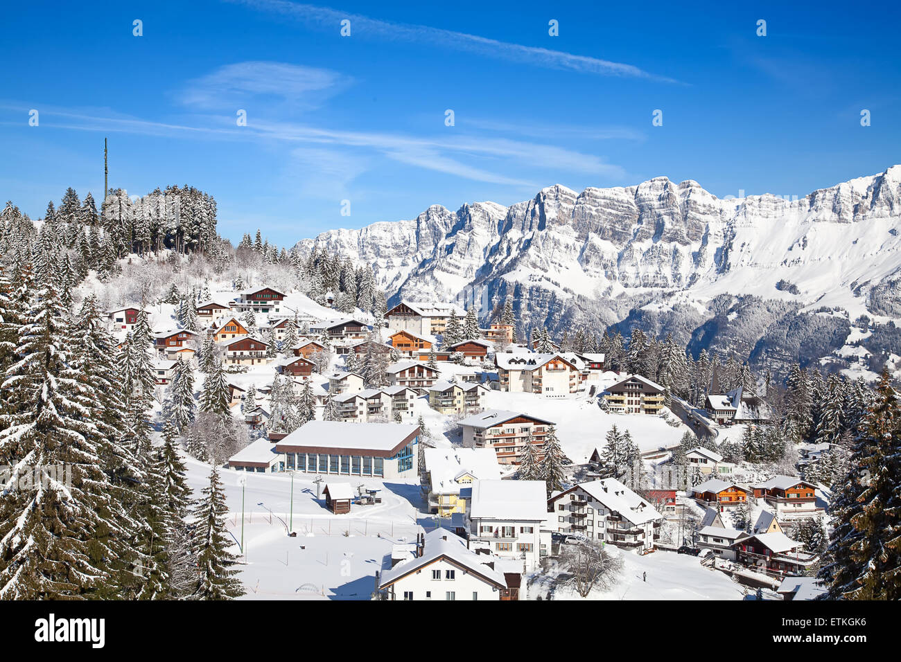 Winter in the swiss alps, Switzerland Stock Photo - Alamy