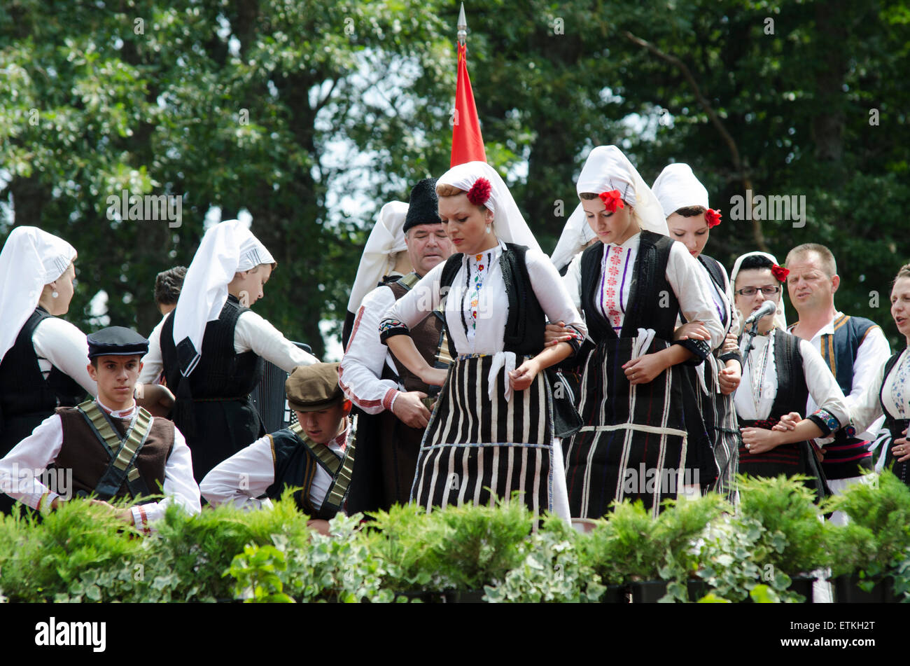 Macedonian Folk Ensemble Tanec on Day of the Republic in Meckin Kamen ...