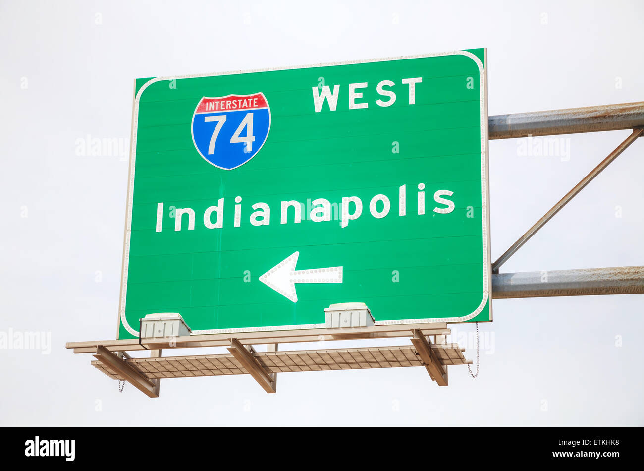 Road sign to Indianapolis at the interstate highway Stock Photo - Alamy