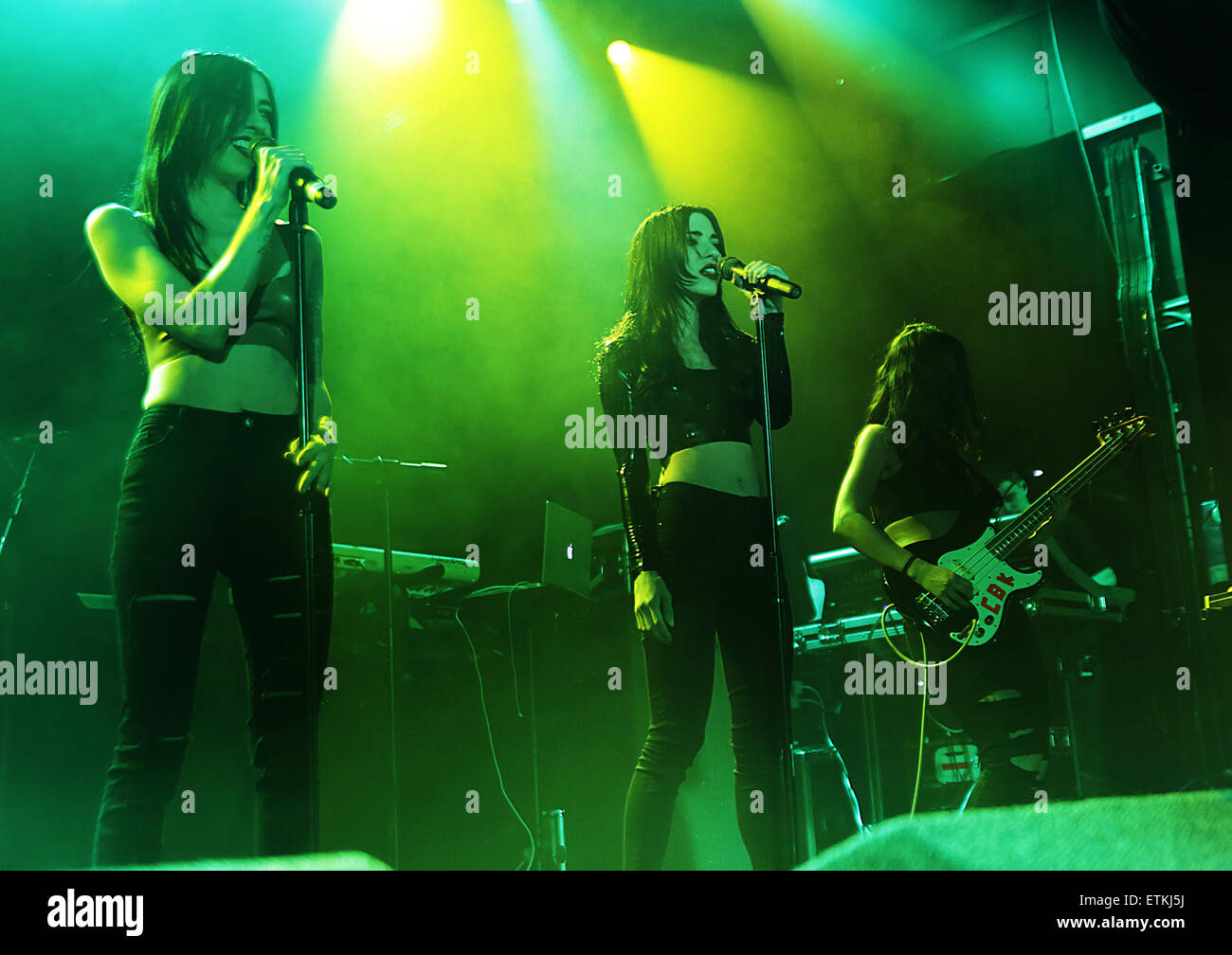 The Veronicas performing live on stage at Manchester Academy Featuring ...