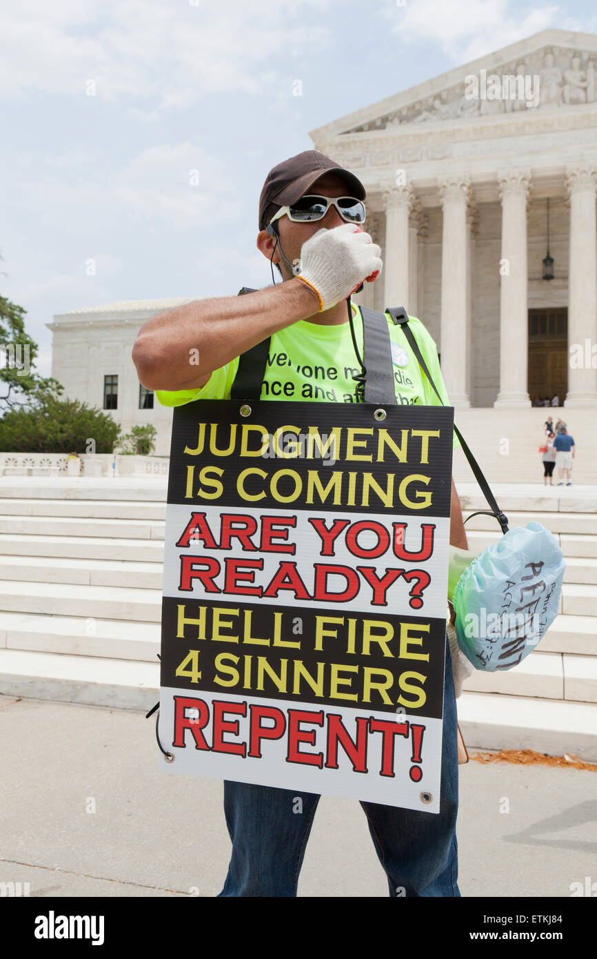 Religious street preacher hi-res stock photography and images - Alamy