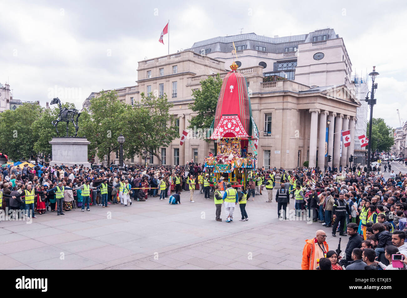 London, UK. 14 June 2015. The chariot arrives in Trafalgar Square, as ...