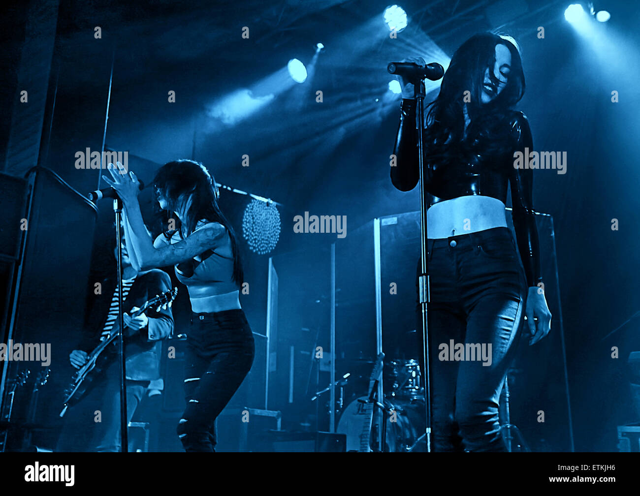 The Veronicas performing live on stage at Manchester Academy Featuring ...